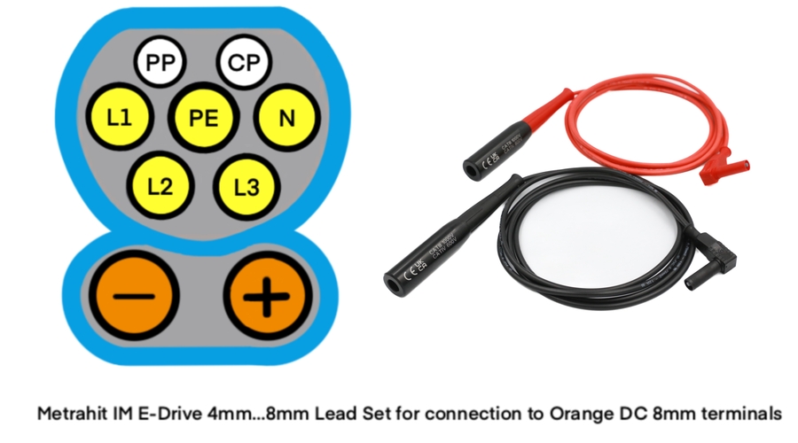 4mm to 8mm EV Multimeter Test Lead Set